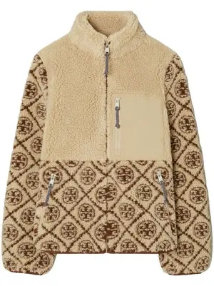 Tory Burch T Monogram Fleece Jacket