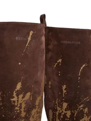 Dsquared2 120mm Painterly-print Leather Boots
