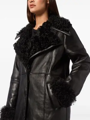 Philipp Plein Skull & Bones Shearling Coat