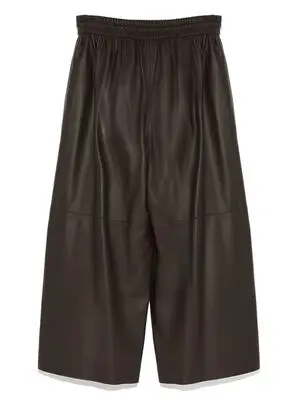YVES SALOMON Leather Culottes - Brown