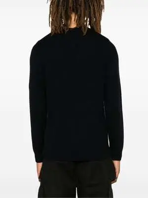 Perfect Moment Piste" Intarsia Knit Crew Neck Sweater - Blue