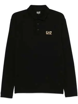 EA7 Rubberised-logo Polo Shirt