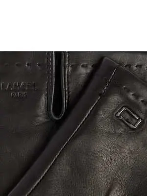 LANCEL Sellier Leather Gloves - Black
