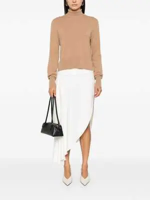 TOTEME Cropped Turtleneck Sweater - Neutrals