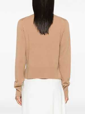 TOTEME Cropped Turtleneck Sweater - Neutrals