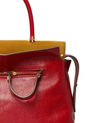 Tory Burch Mercer Textured Tote - Red