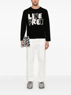 Comme Des Garçons Embroidered Sweater - Black