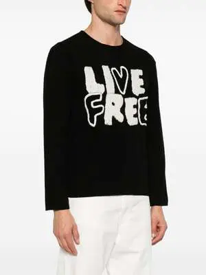Comme Des Garçons Embroidered Sweater - Black