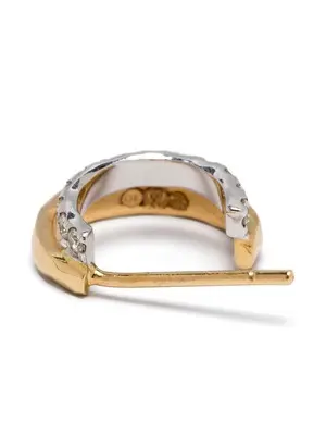 OCTAVIA ELIZABETH 18kt Diamond Half Hoop Earrings