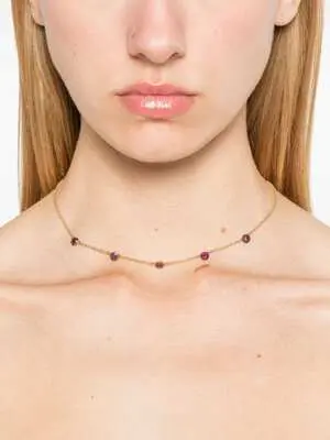 Jacquie Aiche 14kt Yellow Sophia Ruby Necklace - Gold