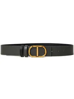 TWINSET Reversible Leather Belt - Grey