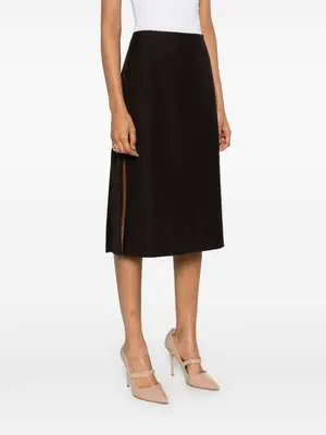 Fendi Slit-detailed Midi Skirt