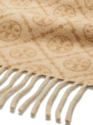 Tory Burch T Monogram Scarf - Neutrals