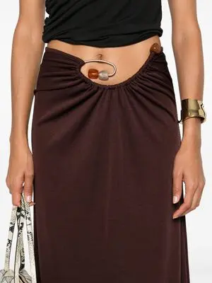 Christopher Esber Spiral Crystal Maxi Skirt - Red