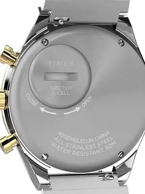 TIMEX Q 40mm Chronograph Watch - Silver