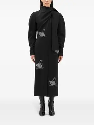 MSGM Rhinestone-embellished Maxi Dress