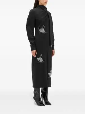 MSGM Rhinestone-embellished Maxi Dress