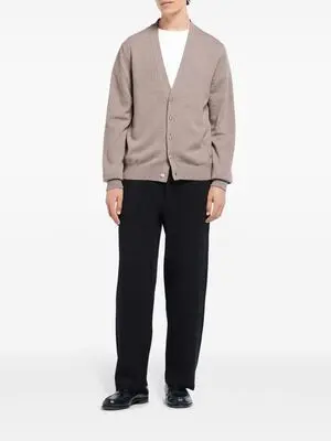 BARRIE Logo-appliqué Cashmere Cardigan - Neutrals