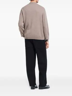 BARRIE Logo-appliqué Cashmere Cardigan - Neutrals