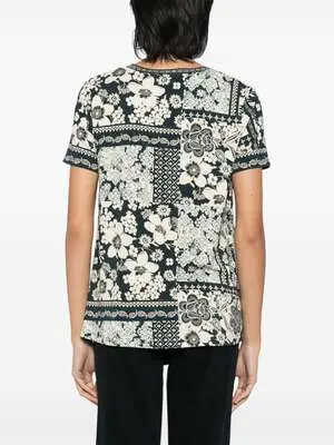 Johnny Was Janie Favorite Short Sleeve Tee - Neutrals