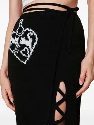 TWINSET Jacquard Knit Midi Skirt