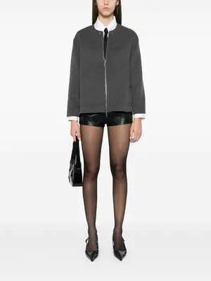 Norma Kamali Faux-leather Mini Shorts