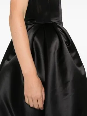 Vivetta Duchess Satin Mini Dress - Black