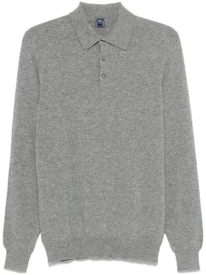 Fedeli Cashmere Polo Shirt - Grey