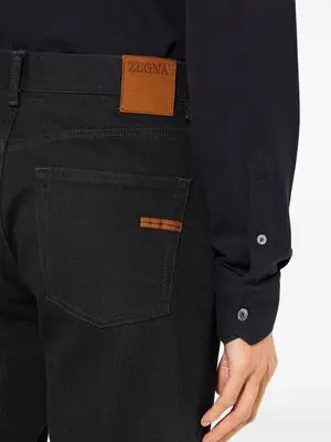 Zegna Roccia Rinse-washed Jeans - Black