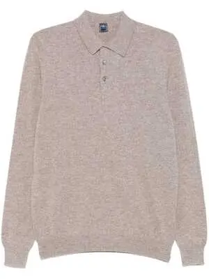 Fedeli Cashmere Polo Shirt - Grey