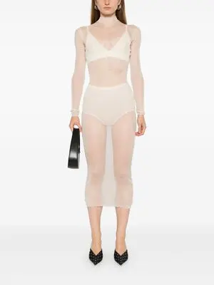 MUGLER Sheer Maxi Dress