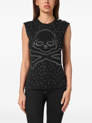 Philipp Plein Skull & Bones Tank Top