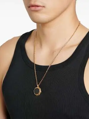 Emanuele Bicocchi Onyx Pendant Necklace - Gold