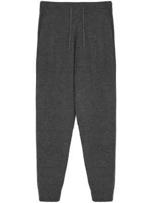 YVES SALOMON Knitted Track Pants - Grey