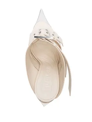 MUGLER 95mm Fang Sandals - Neutrals