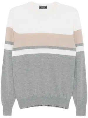Peserico Stripe-detailed Sweater - Grey