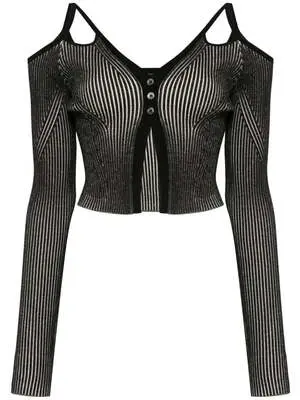 FENG CHEN WANG Cut-out Cardigan - Black