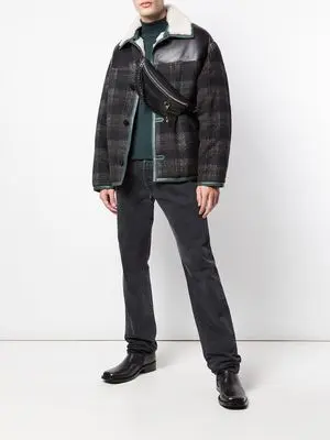 Opening Ceremony Tartan-check Shearling-collar Jacket