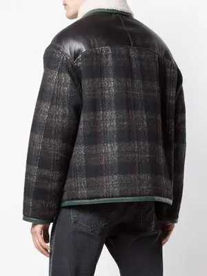 Opening Ceremony Tartan-check Shearling-collar Jacket