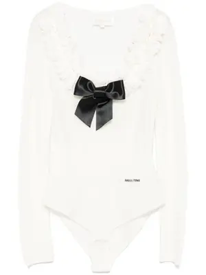 SHUSHU/TONG Bow-detailed Bodysuit - White