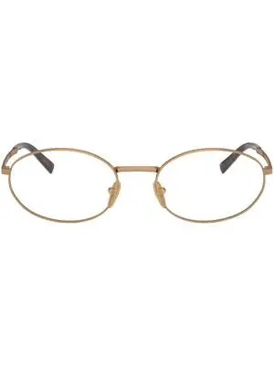 Prada Metallic Oval-frame Glasses