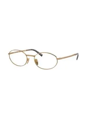 Prada Metallic Oval-frame Glasses