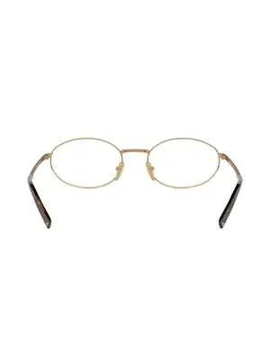Prada Metallic Oval-frame Glasses