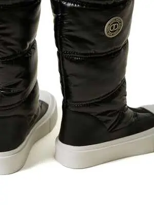 TWINSET Logo-appliqué Padded Knee High Boots