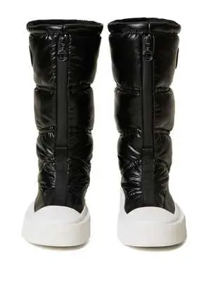 TWINSET Logo-appliqué Padded Knee High Boots