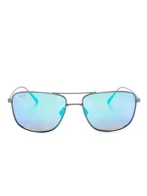 Maui Jim Mikioi Pilot-frame Sunglasses - Grey