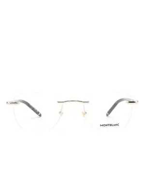 Montblanc Rimless Square-frame Glasses - Gold