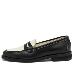 靴 DUKE + DEXTER Black X White Penny Loafer WILDE Black and White Leather Penny Loafer | DUKE + DEXTER