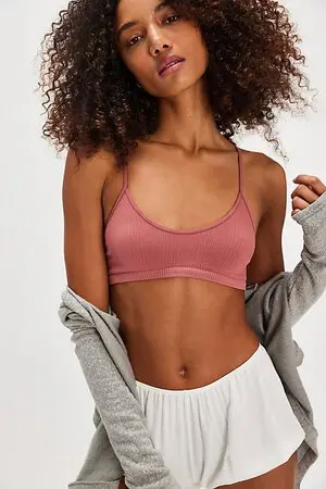 Free People Baby Racerback Bralette Vintage Rose