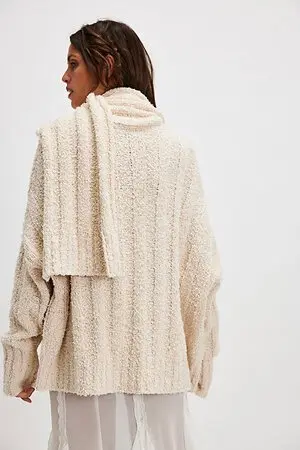 Free People Lillian Scarf Sweater